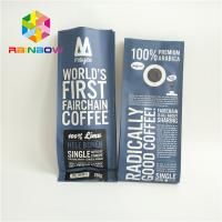 China Flat Bottom Aluminum Foil Bags For Coffee Bean / Candy / Chocolate Packaging for sale