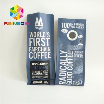 China Flat Bottom Aluminum Foil Bags For Coffee Bean / Candy / Chocolate Packaging for sale