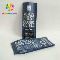 China Flat Bottom Aluminum Foil Bags For Coffee Bean / Candy / Chocolate Packaging for sale