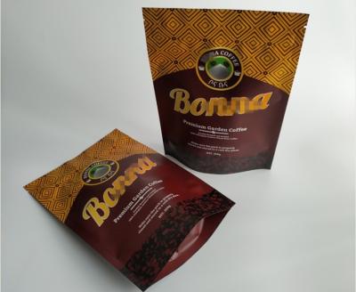 China Food Grade Plastic Pouches Packaging , Heat Seal Matt Stand Up Coffee Pouches for sale