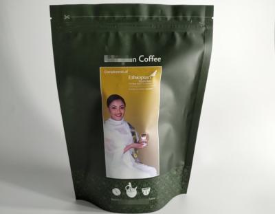 China Laminated Custom Plastic Pouches Packaging Zipper Top Sealing With Valve for sale