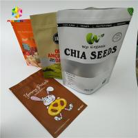China Food Grade Protein Powder Dry Nut Stand Up Zipper Pouch Transparent Packaging Bag for sale