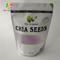 China Food Grade Protein Powder Dry Nut Stand Up Zipper Pouch Transparent Packaging Bag for sale