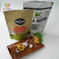 China Food Grade Protein Powder Dry Nut Stand Up Zipper Pouch Transparent Packaging Bag for sale