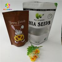 China Food Grade Protein Powder Dry Nut Stand Up Zipper Pouch Transparent Packaging Bag for sale