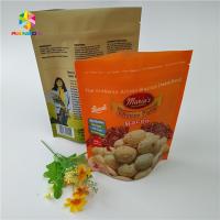 China Food Grade Protein Powder Dry Nut Stand Up Zipper Pouch Transparent Packaging Bag for sale