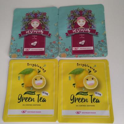 China Matt Plastic Face Mask Packaging Holographic Tear Notch With Laser Line Zipper for sale