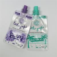 China Custom Printed Spout Pouch Packaging , Clear Liquid Spout Bags Reusable For Drinks for sale
