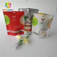 China Round Hole Snack Food Packaging Bags Custom Printing With Zip Lock And Tear Notches for sale