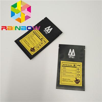 China 60g Food Grade Coffee Packaging Bags Custom Printing SGS Certificated With Window for sale
