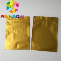 China Glod Color Snack Bag Packaging , Zipper Stand Up Bags For Protein Powder / Dry Nut for sale
