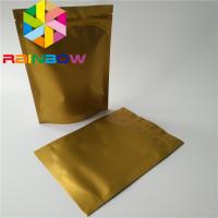 China Glod Color Snack Bag Packaging , Zipper Stand Up Bags For Protein Powder / Dry Nut for sale
