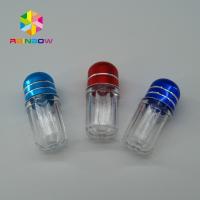 China Plastic Empty Medicine Bottles Sex Pill Capsule Container 001/01 Size With Metal Cap for sale