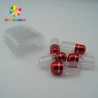 China Plastic Empty Medicine Bottles Sex Pill Capsule Container 001/01 Size With Metal Cap for sale