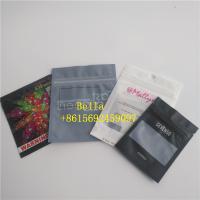 China Front Matte Cosmetic Packaging Bag Clear Colored Foil Mylar Zip Lock Make Up Brush Package for sale