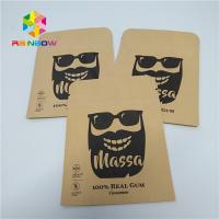 China k Kraft Paper Foil Pouch Packaging Three Side Sealed Flat Reclosable Pouch for sale