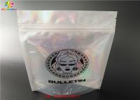 China Matte Finished Hologram Foil Zip Lock Bags Face Mask Cosmetic Sample Flat Pouch for sale