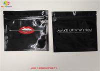 China Matte Finished Hologram Foil Zip Lock Bags Face Mask Cosmetic Sample Flat Pouch for sale