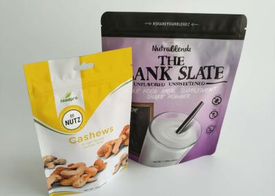 China Cocao Protein Snack Bag Packaging , Stand Up Zipper Pouch Custom Printing Logo for sale