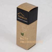 China Eco Friendly Cosmetic Embossed Packaging Paper Box Brown Kraft Paper Cbd Oil Bottle Applied for sale
