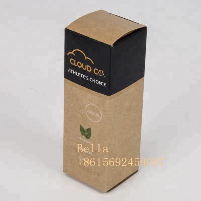 China Eco Friendly Cosmetic Embossed Packaging Paper Box Brown Kraft Paper Cbd Oil Bottle Applied for sale