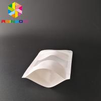 China White Doypack Stand Up Coffee Pouches k Kraft Paper Bags With Clear Window / Zipper for sale