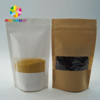 China Stand Up Pouch White Kraft Paper Bag Packaging Doy Pack Zipper Lock For Milk Protein Powder for sale