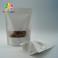 China Stand Up Pouch White Kraft Paper Bag Packaging Doy Pack Zipper Lock For Milk Protein Powder for sale