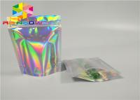 China printing zipper plastic mylar foil k packaging hologram laser holographic stand up zip pouch bag for gift/bottles for sale