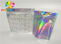 China printing zipper plastic mylar foil k packaging hologram laser holographic stand up zip pouch bag for gift/bottles for sale
