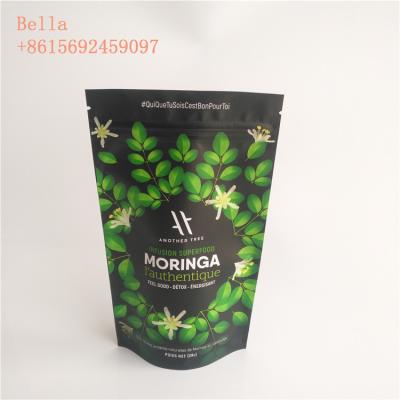 China Sealed Plastic Pouches Packaging Food Grade Aluminum Foil Stand Up Herbal Detox Tea Packing for sale