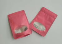 China Different Colors Plastic Pouches Packaging Chocolate Fruit Candy Bags With Clearly Window for sale