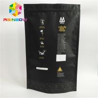 China Food Grade Plastic Pouches Packaging Matt Black Surface Coffee Bag k FDA Marked for sale
