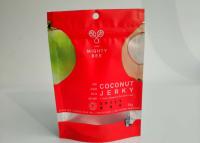 China Resealable Snack Bag Packaging Coconut Powder Pack Custom Printing With Clearly Window for sale