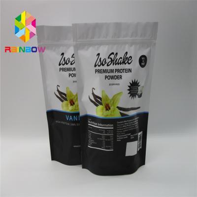 China Recyclable Plastic Pouches Packaging Aluminum Foil Tea Food k Bag For Protein Powder for sale