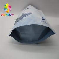 China Zipper Reclosable Plastic Pouches Packaging Double Sided Matte Gold Flat Food Safe Bags for sale