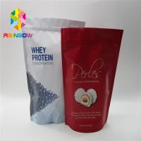 China Zipper Reclosable Plastic Pouches Packaging Double Sided Matte Gold Flat Food Safe Bags for sale
