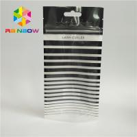 China Zip Top Heat Seal Packaging Bags Eyelashes Holographic Stand Up Pouch Clear Front for sale