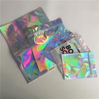 China Self Adhesive Foil Pouch Packaging Metallic Label Sticker Holographic Iridescent Bag For Edible Glitter / Shimmer for sale