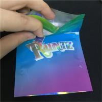 China Durable Zip Lock Plastic Bags Runtz Mylar Cookies Holographic Weed Runtz Bags for sale