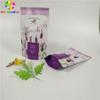 China Custom Matte Printing Foil Pouch Packaging Flat Bottom Body Scrub Bag With Zipper for sale