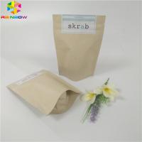 China Zip Lock Pouch Kraft Custom Printed Paper Bags Scrub Packaging Biodegradable Moisture Proof for sale