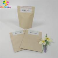China Zip Lock Pouch Kraft Custom Printed Paper Bags Scrub Packaging Biodegradable Moisture Proof for sale