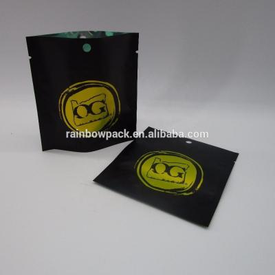 China Customized Matte Herbal Incense Packaging Plastic Bag Digital Printed Mylar Zip Lock for sale