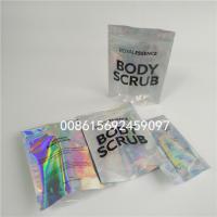China Gravure Printing Holographic Makeup Bag , Customized  Stand Up Pouches With Zipper for sale