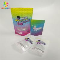 China Smell Proof Recyclable Tea Bags Packaging Zip Lock Window Runtz Laser Hologram for sale