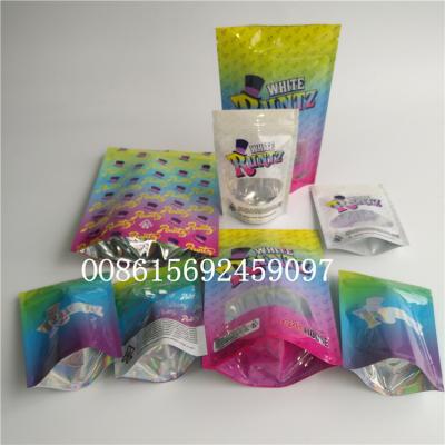 China Smell Proof Herbal Incense Packaging Mylar Foil k Holographic Packaging Runtz Stand Up Bags for sale