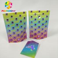 China Moisture Proof Stand Up Zipper Pouch Bags RUNTZ Colorful Mylar Laser Hologram Zip Lock for sale