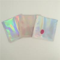 China Rainbow Packaging Sealed Plastic Bags Heat Sealed Mini Transparent Holographic Jewelry Pouch for sale