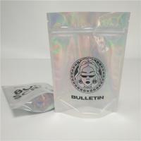 China Shinning Holographic Foil Pouch Packaging Hologram Bags Mylar Glitter Powder Nail Polish Bag for sale